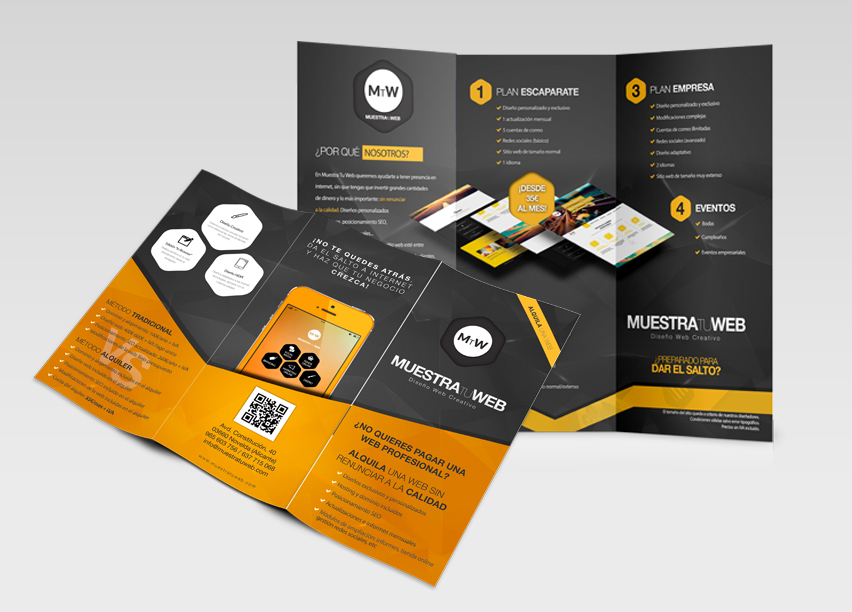 Tríptico Muestra tu Web | Domestika